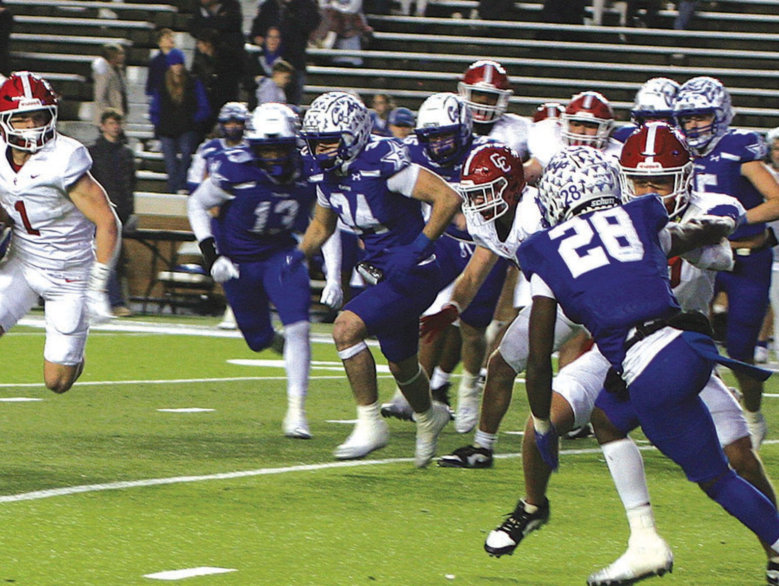 Columbus Cardinal football blows out Edna, punches ticket to Jerry World