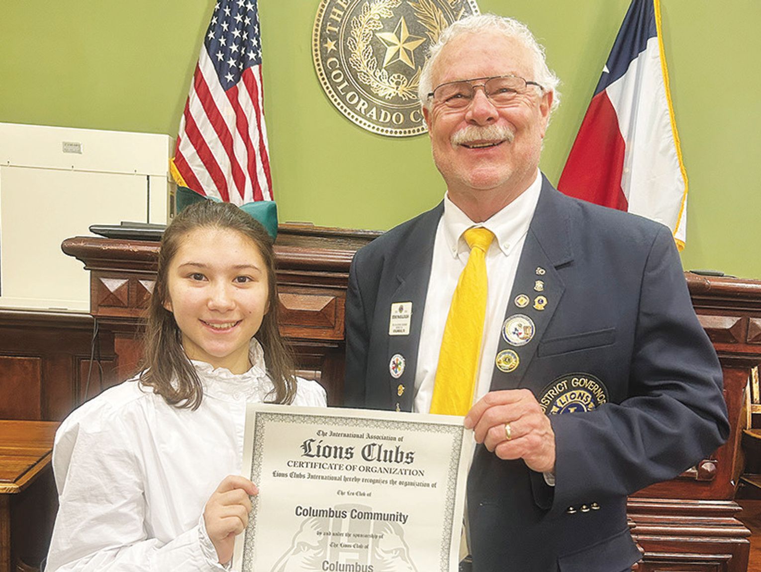Columbus Community LEO Club induction